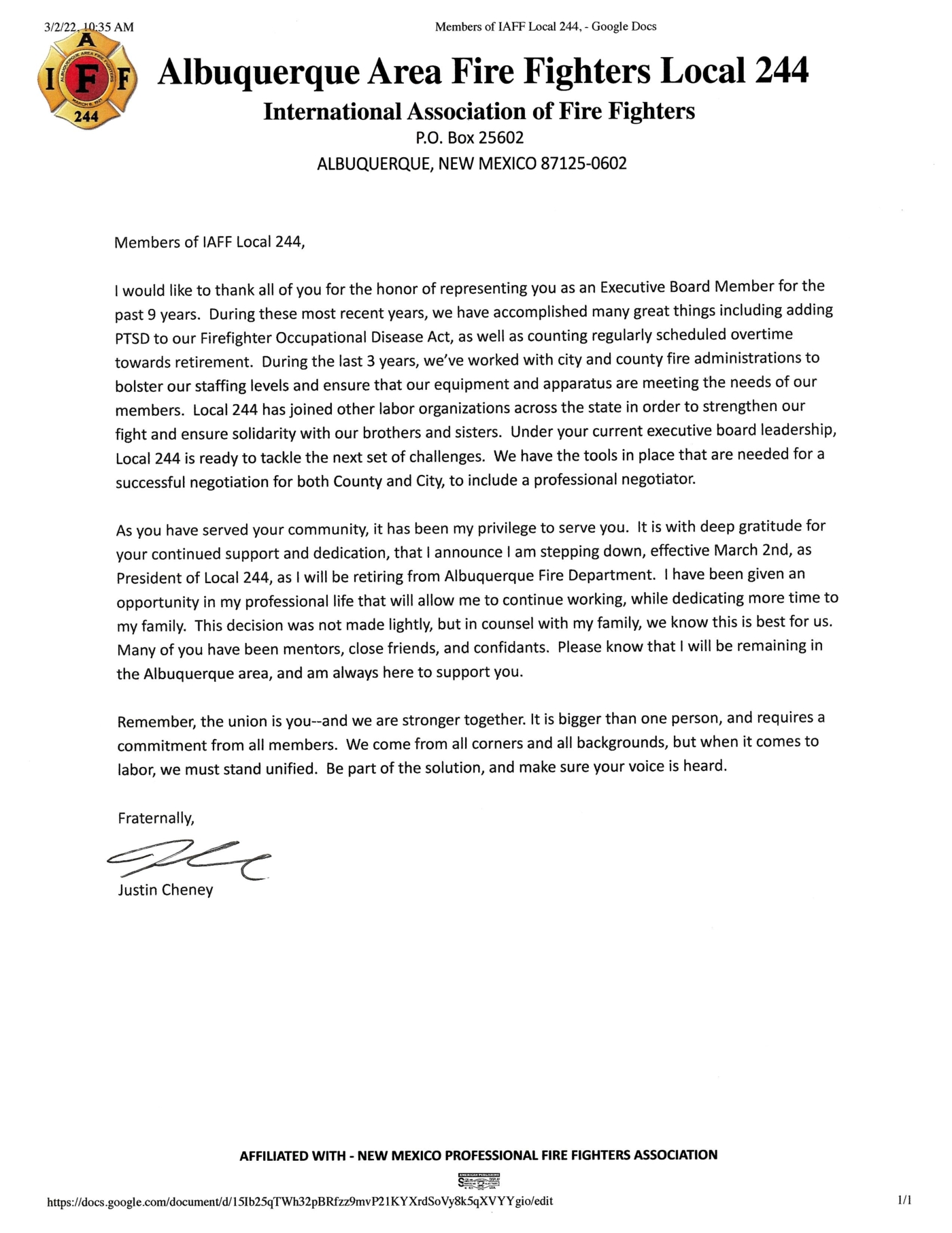 Cowlitz Professional Firefighters